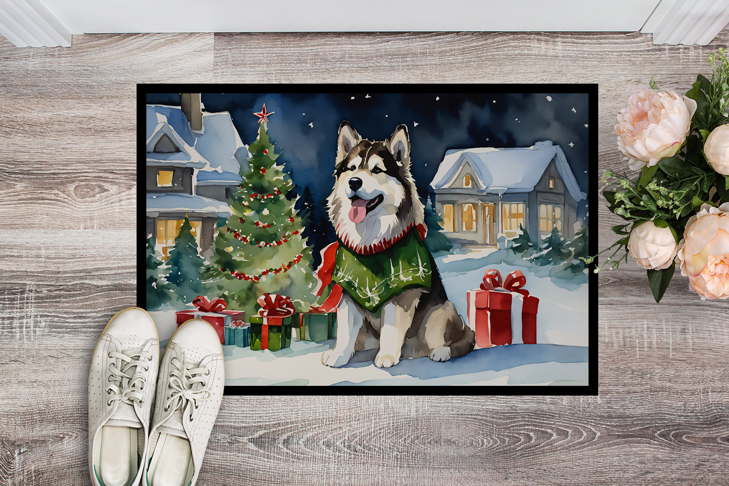 The Holiday Aisle® Jeanae Non-Slip Christmas Outdoor Doormat | Wayfair