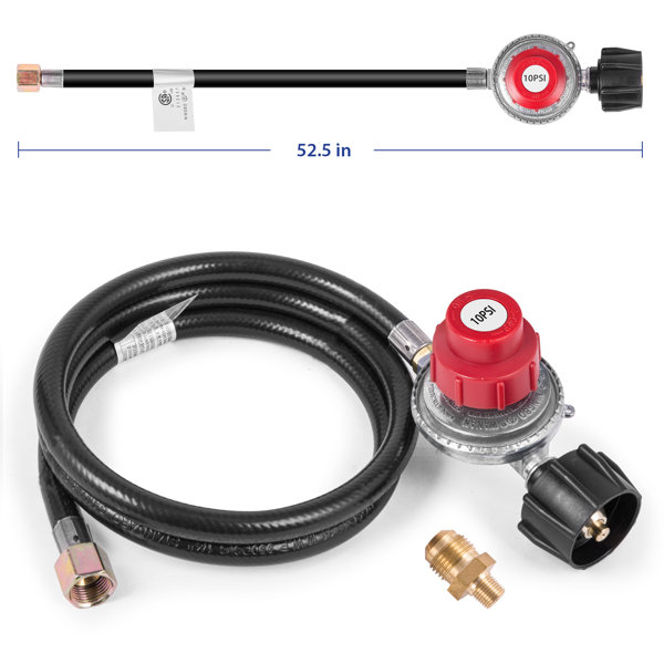 Outermust 10 Psi Propane Hose With Regulator Qcc1 Type 4 Ft Propane ...