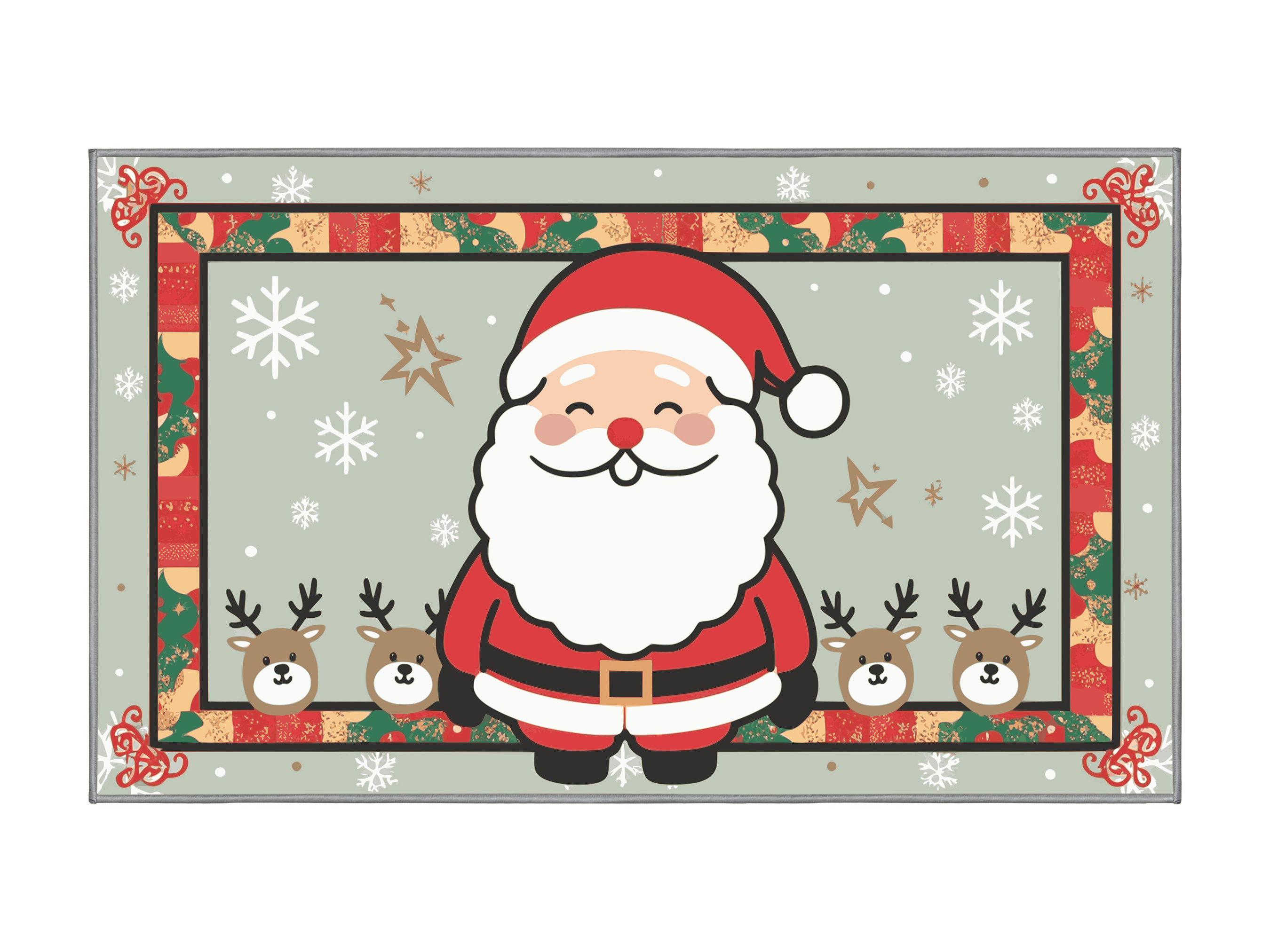 The Holiday Aisle® Christmas Winter Holiday Rug | Wayfair