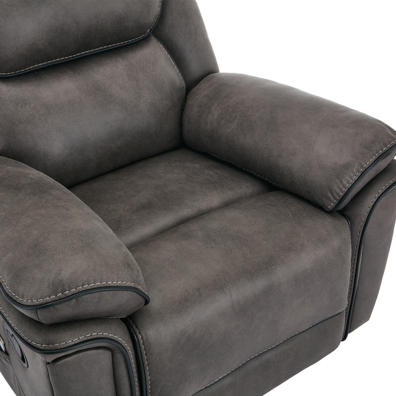 Lark Manor™ 38.5" Swivel Recliner Chair With Massage & Heating ...