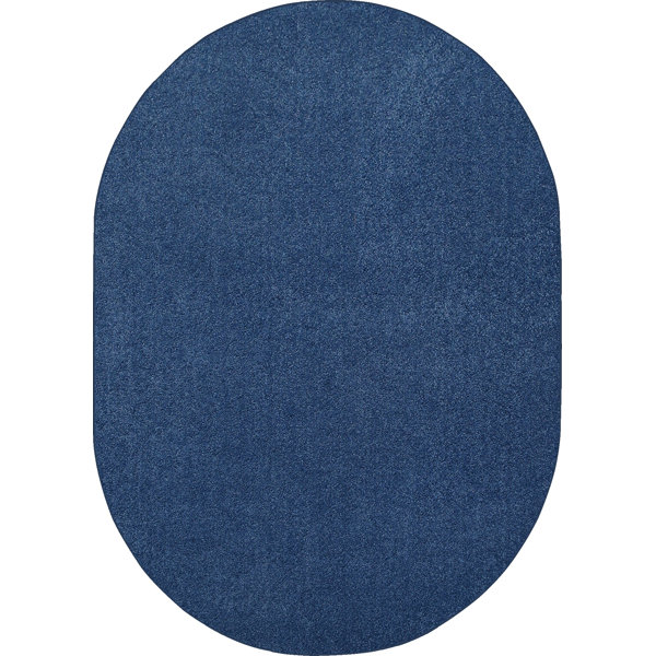 Latitude Run® Solid Color Oval Shape Area Rugs Royal | Wayfair