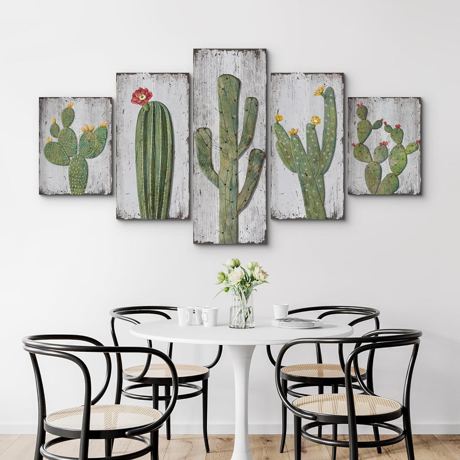 IDEA4WALL Cactus Desert Green Cactus Flower Southwestern Desert Plant ...