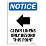 SignMission Osha Notice - Clean Linens Only Sign with Symbol | Wayfair
