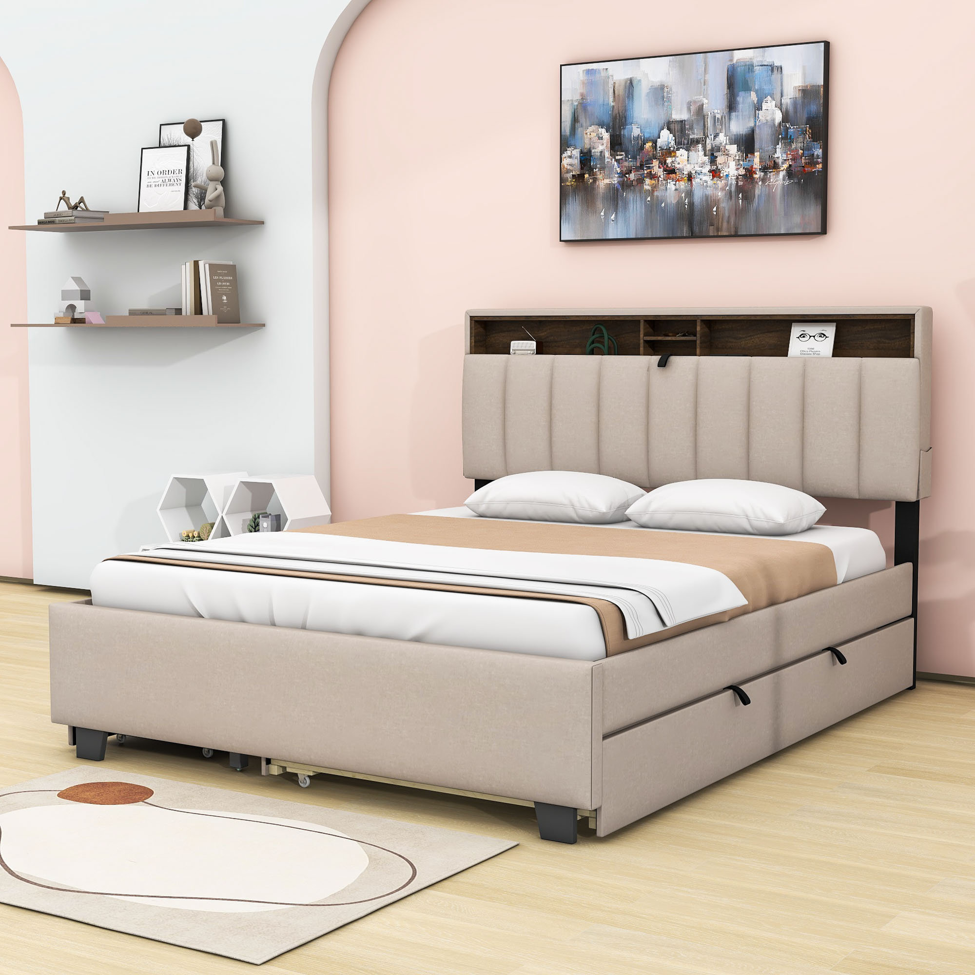 Red Barrel Studio® Lihi Upholstered Platform Storage Bed | Wayfair