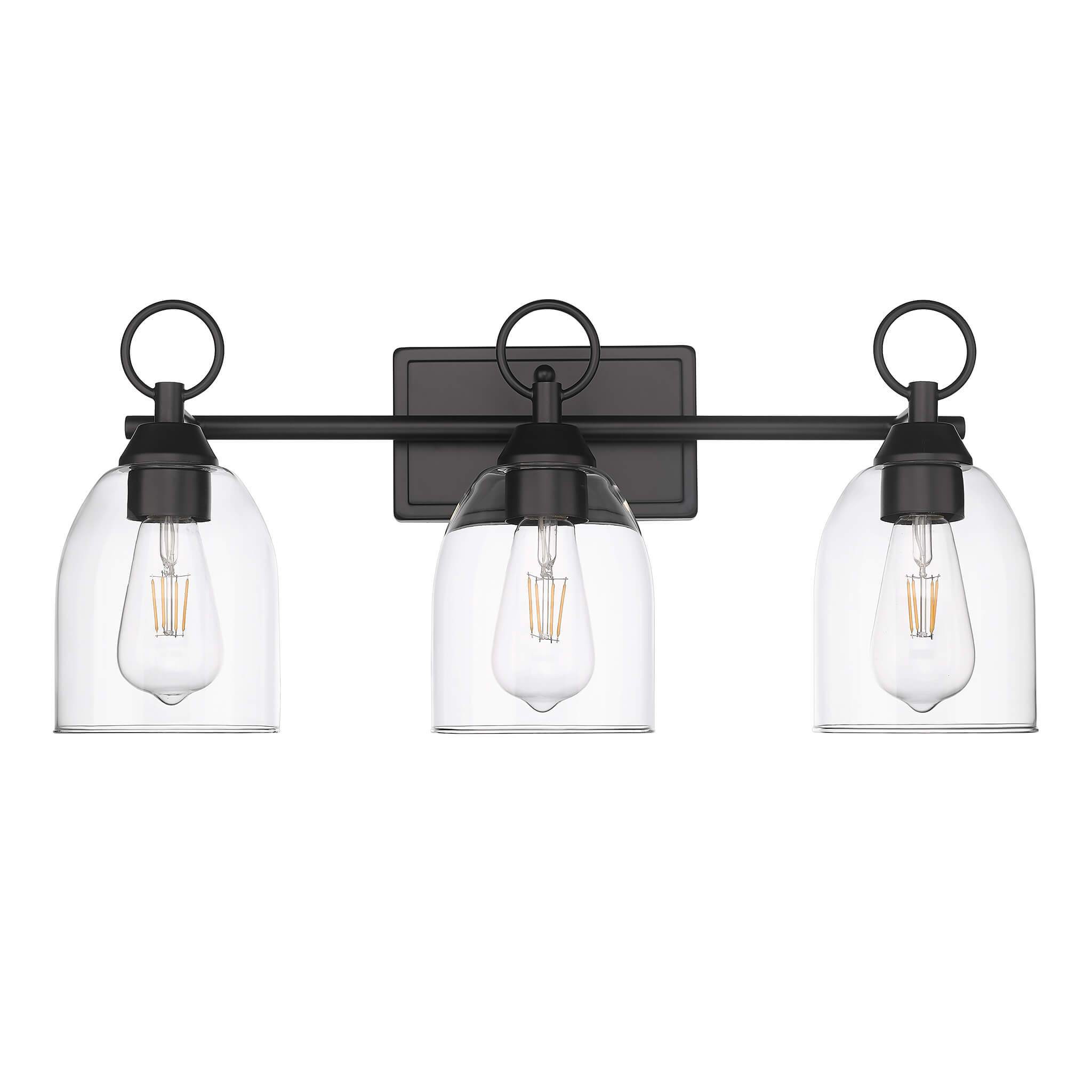 Breakwater Bay Hafwen 3-Light Dimmable Black Vanity Light | Wayfair