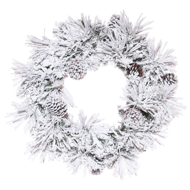 The Holiday Aisle® Winter Snow Flocked Faux Pine Swag & Reviews | Wayfair