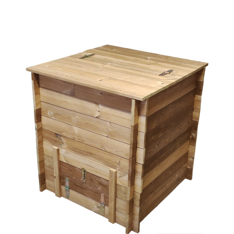 Union Rustic Cokato 400 l Solid Wood Odor Resistant Outdoor Compost Bin ...