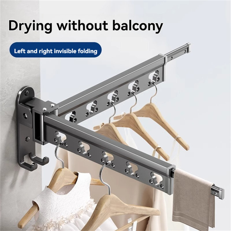 Thrones Designs Flexihang Wall-Mounted Retractable Clothes Rack | Wayfair
