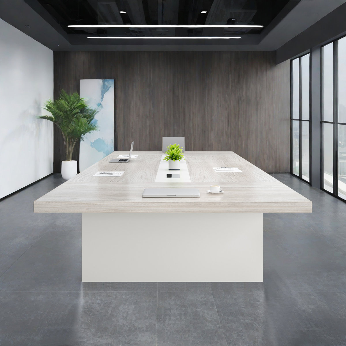 Latitude Run® Searfoss 137.8" Rectangle Conference Table, Large ...