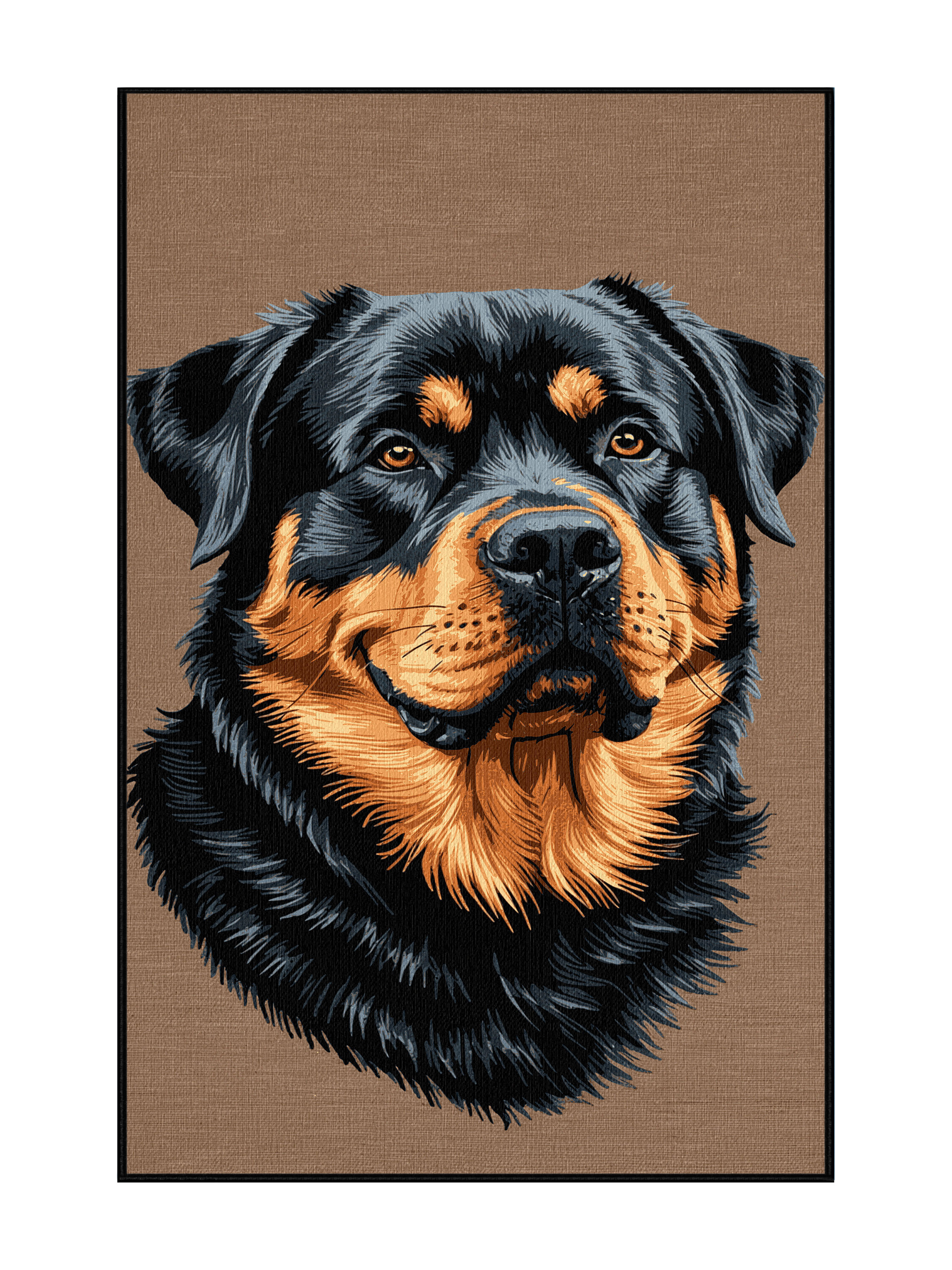 Hokku Designs Washable Rottweiler Dogs Area Rug | Wayfair