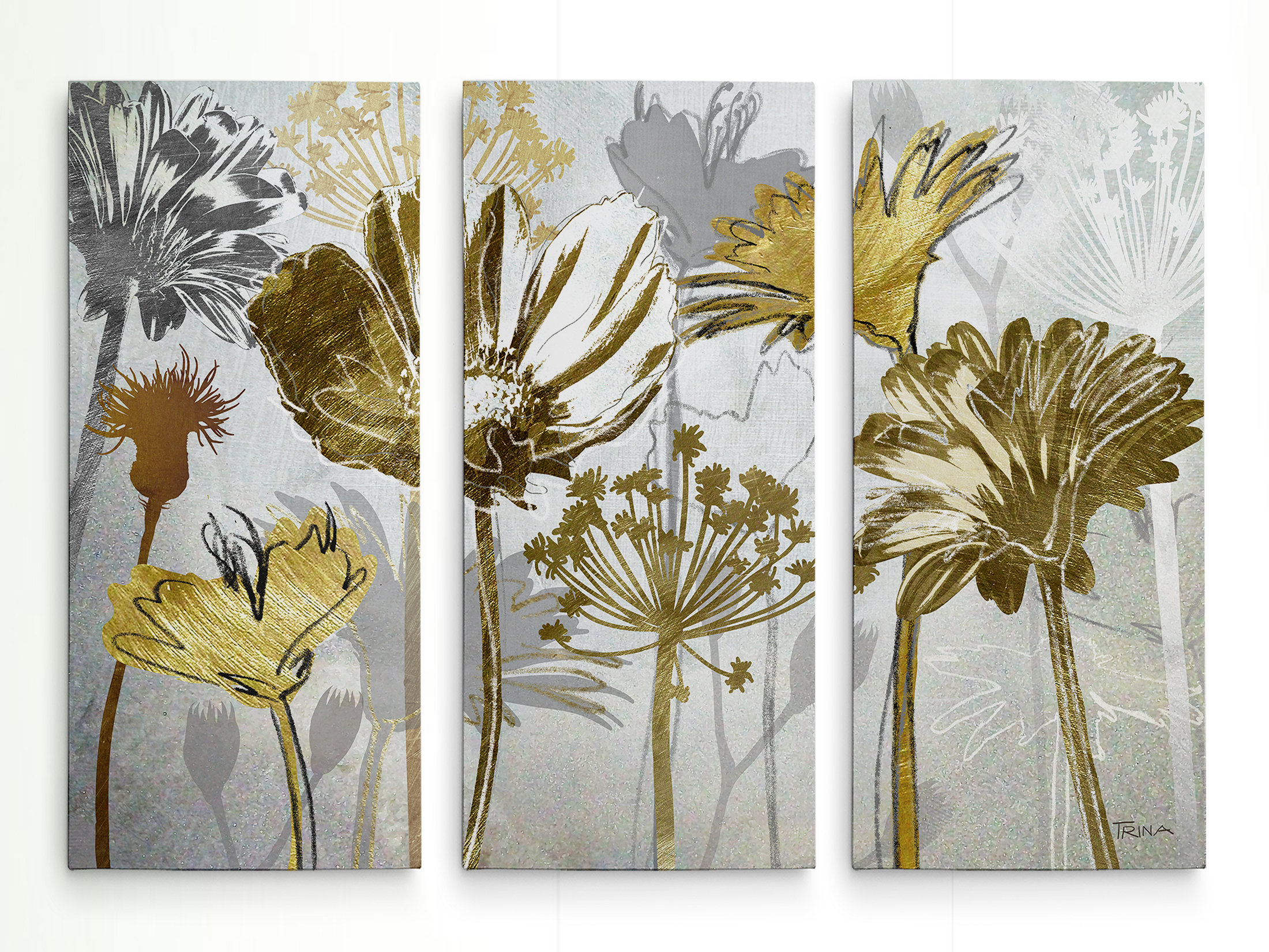 Ivy Bronx Summers Field - 3 Piece Multi-Piece Image Print Set on Canvas ...