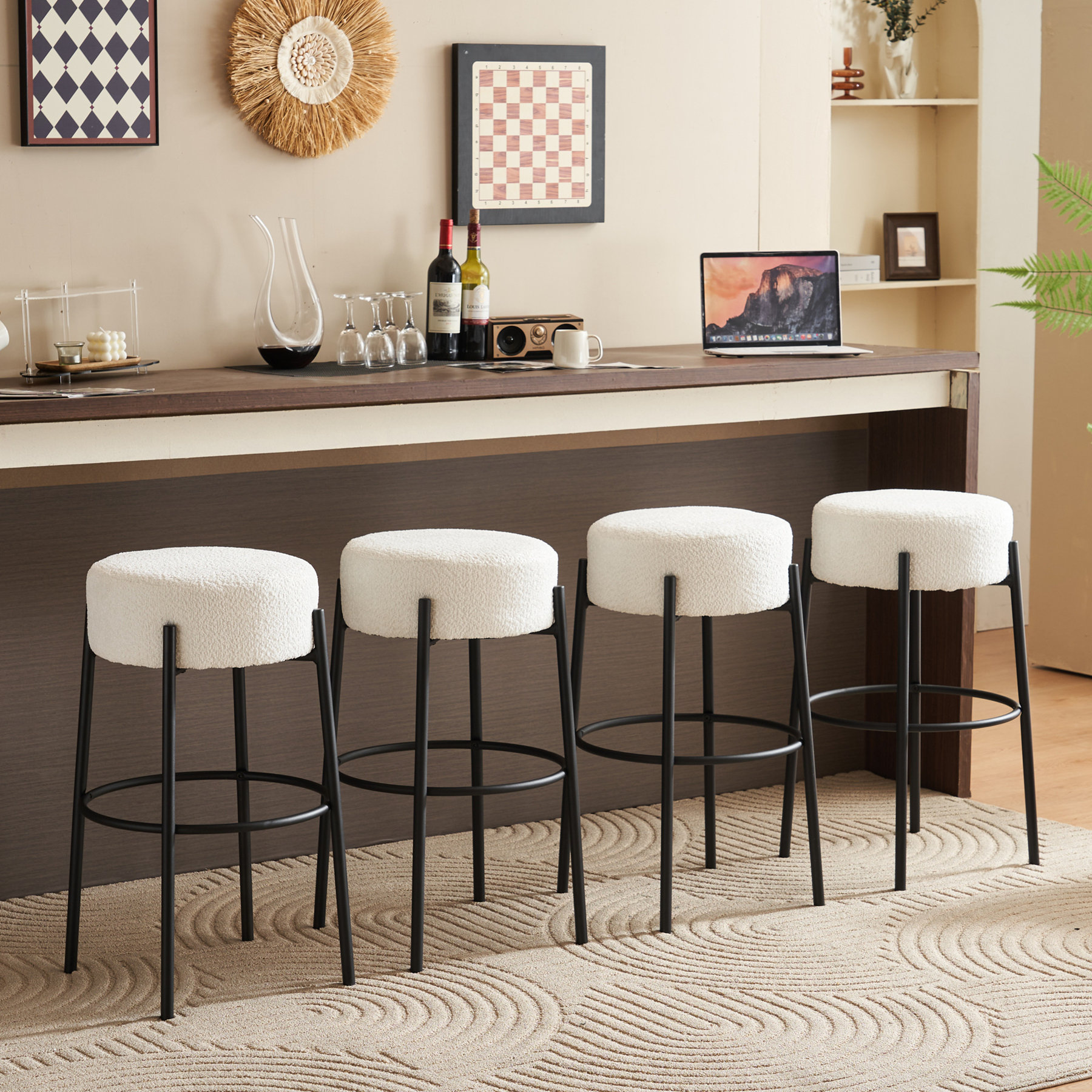 Latitude Run® Round High Bar Stools | Wayfair