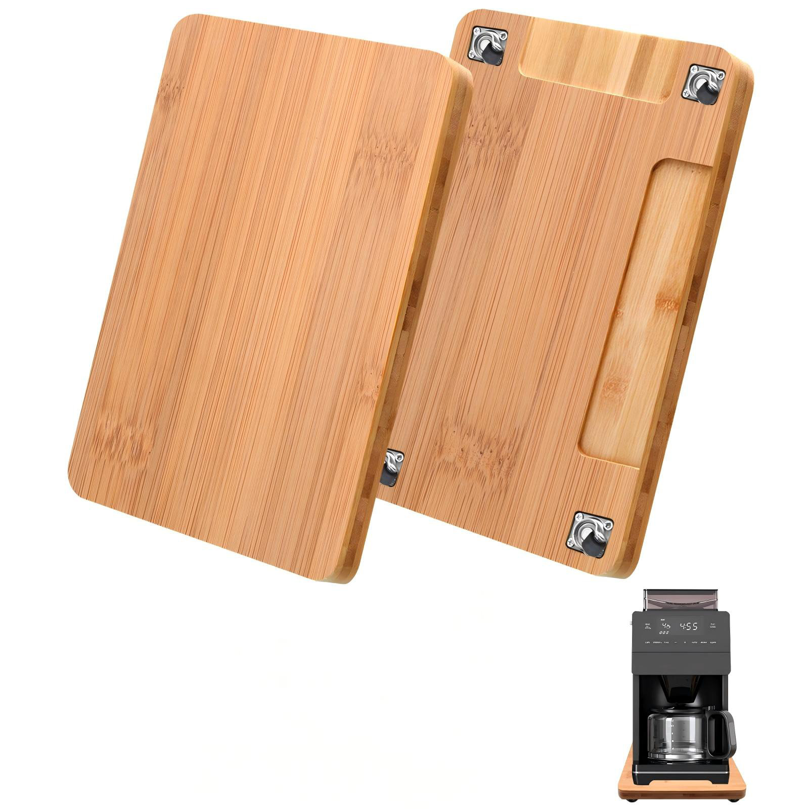 Rebrilliant Appliance Sliders For Kitchen Appliances, Bamboo Sliding ...