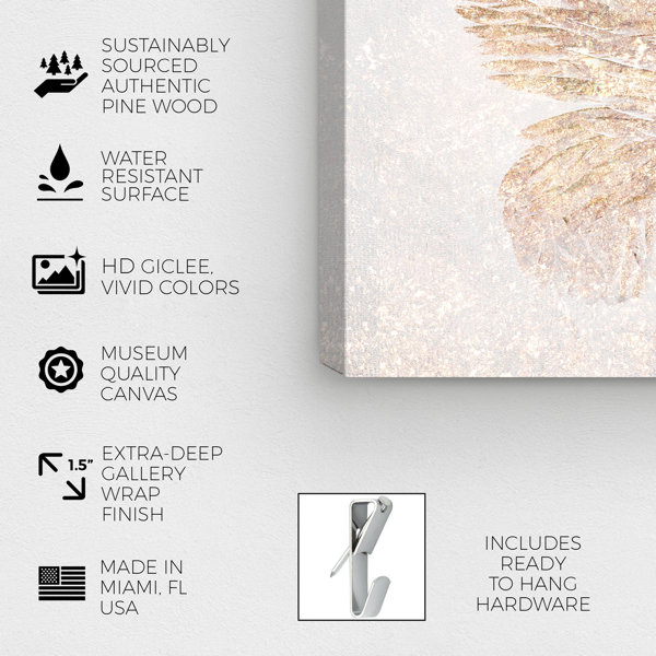 Oliver Gal Prints Animals Golden Butterfly Glimmer Two Piece Insects by ...