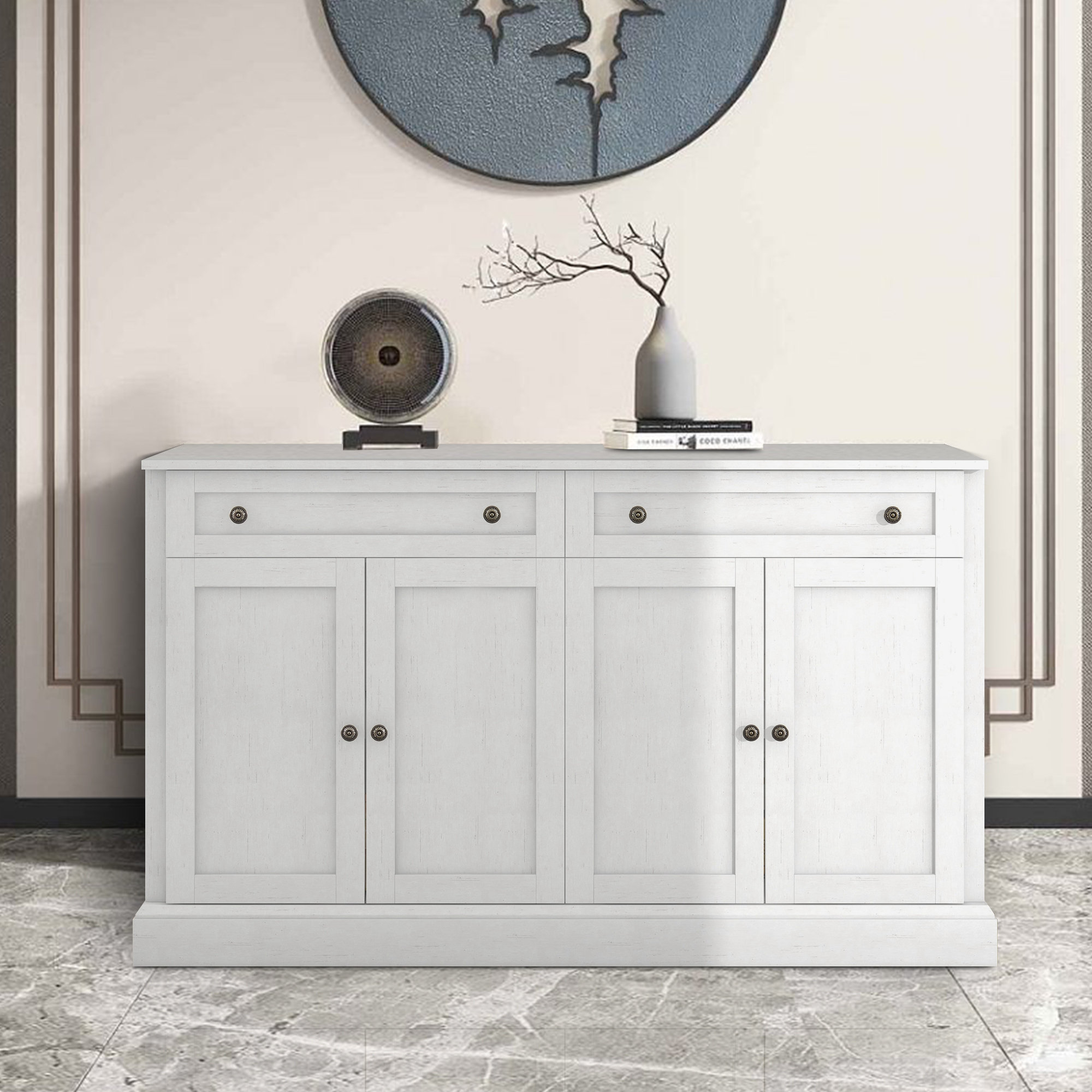 Winston Porter Idala Kitchen Sideboard Storage Buffet Cabinet with 2 ...