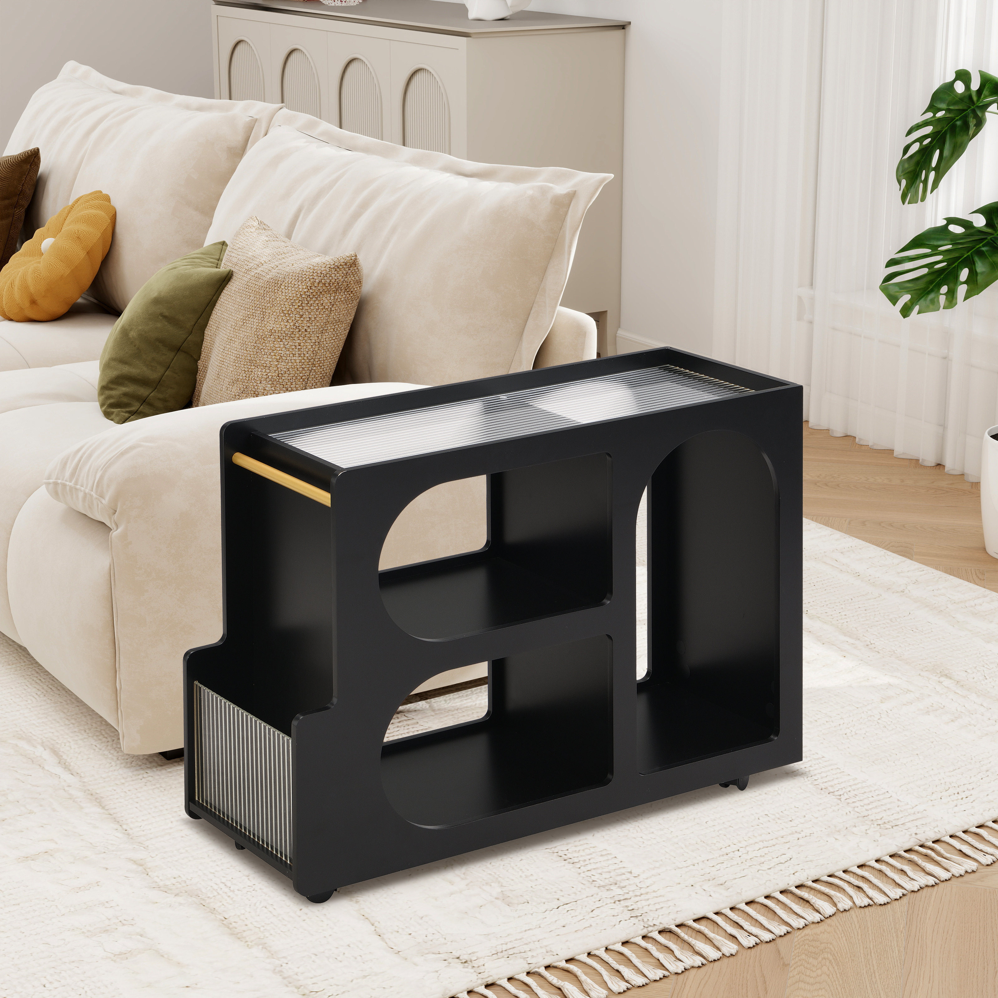 Latitude Run® Mobile End Table With Lockable Wheels | Wayfair