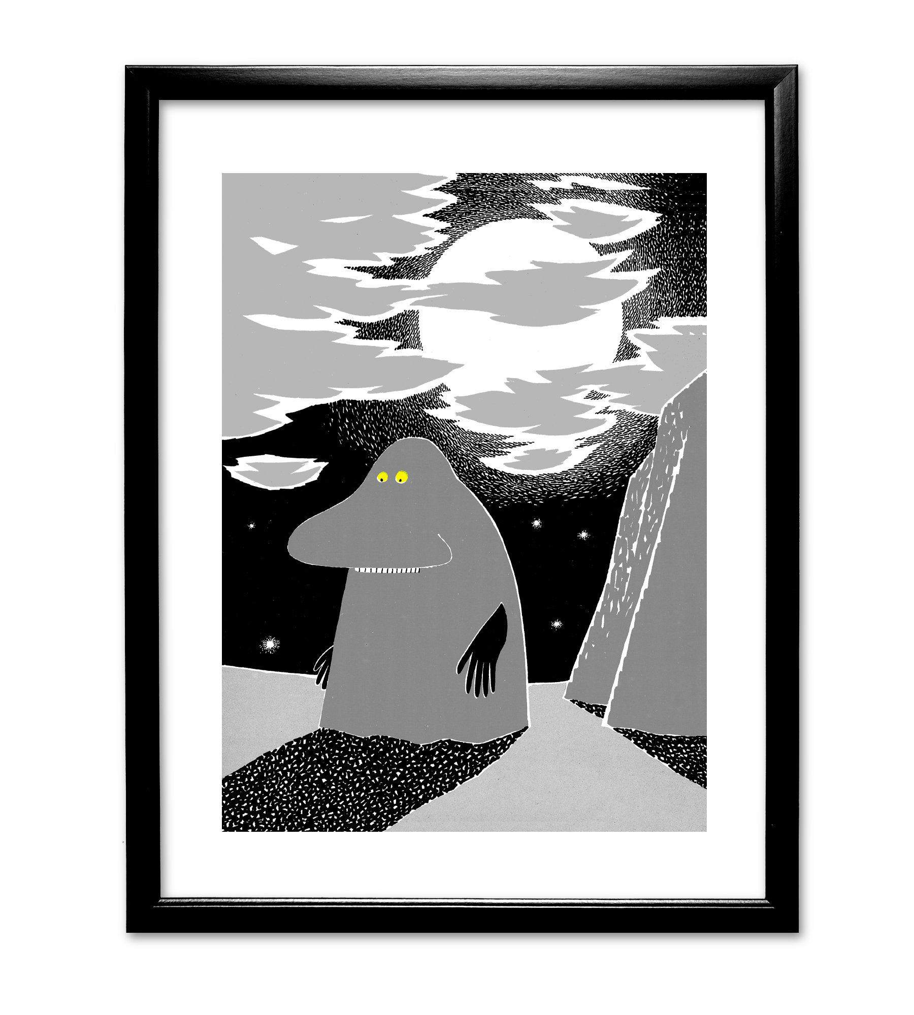 East Urban Home Moomins The Big, Scary Groke by Tove Jansson Framed ...