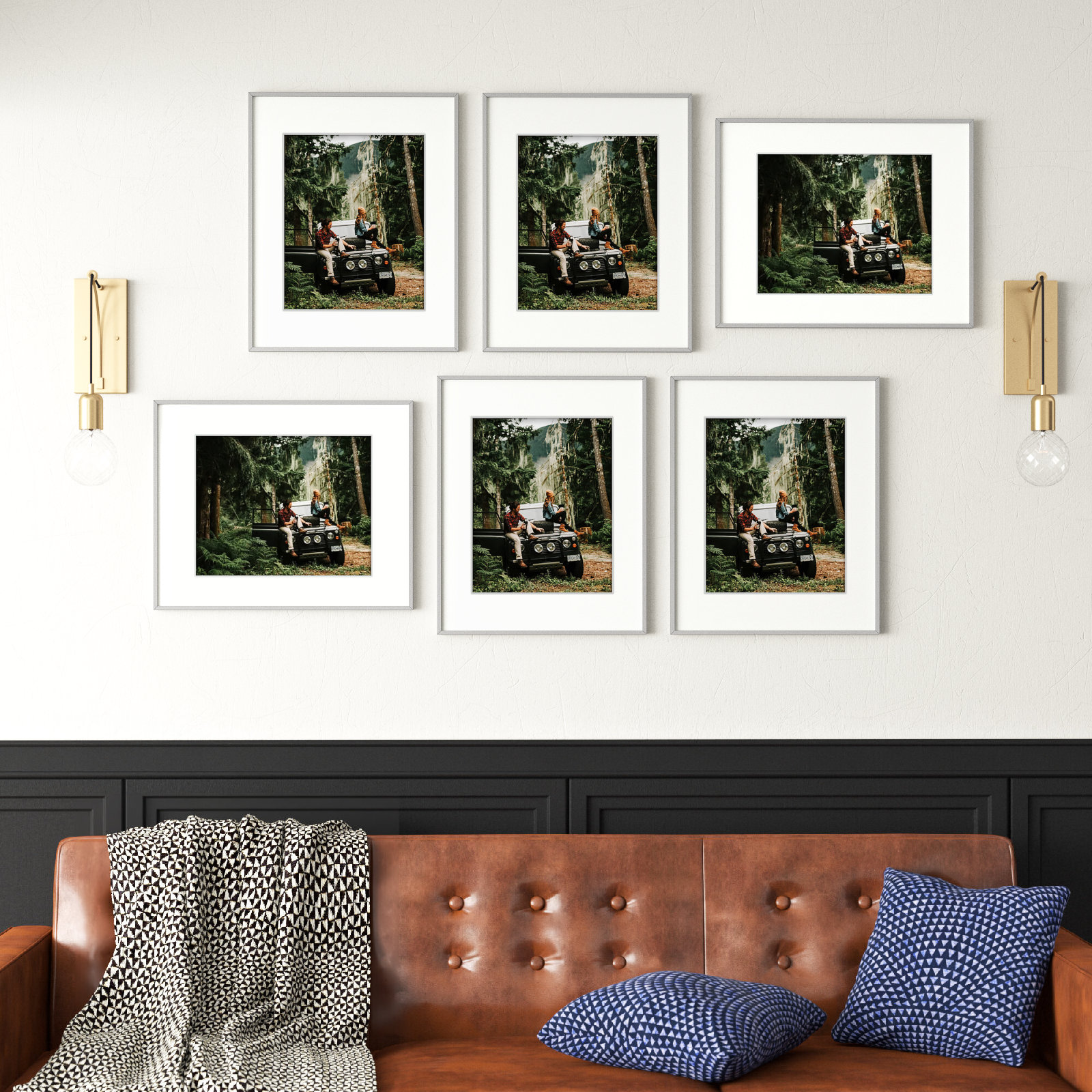 Mercury Row Rohde 6 Piece 11" X 14" Metal Gallery Wall Set Frame Set in ...
