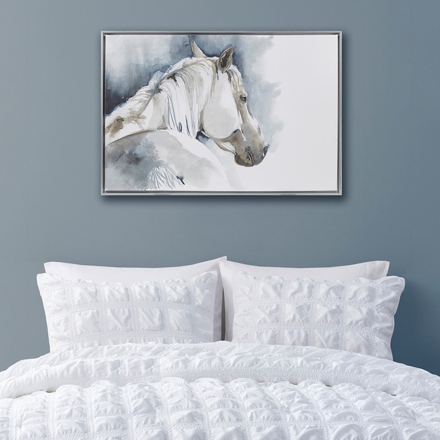 Red Barrel Studio® Hand Embellished Horse Framed Canvas Wall Art | Wayfair