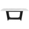 Orren Ellis Maroney Rustic Espresso Marble Top Dining Table (Table Only ...