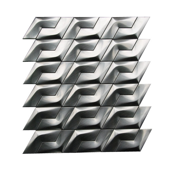 Luxsurface 3D Arrowhead 3" x 3" Metal Mosaic Tile | Perigold