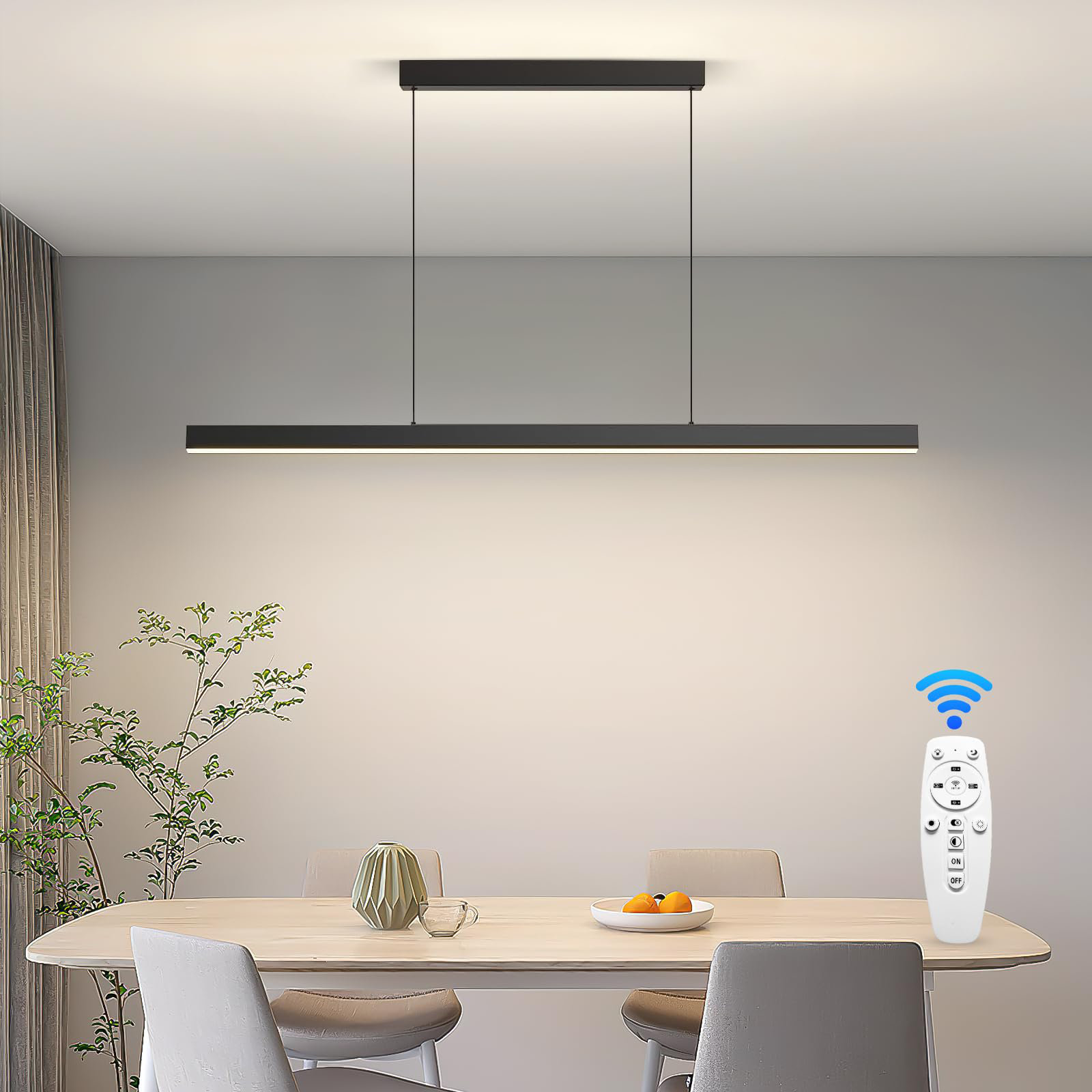 Ivy Bronx LED Island Lights, 3300K-6500K Dimmable Pool Table Light With ...