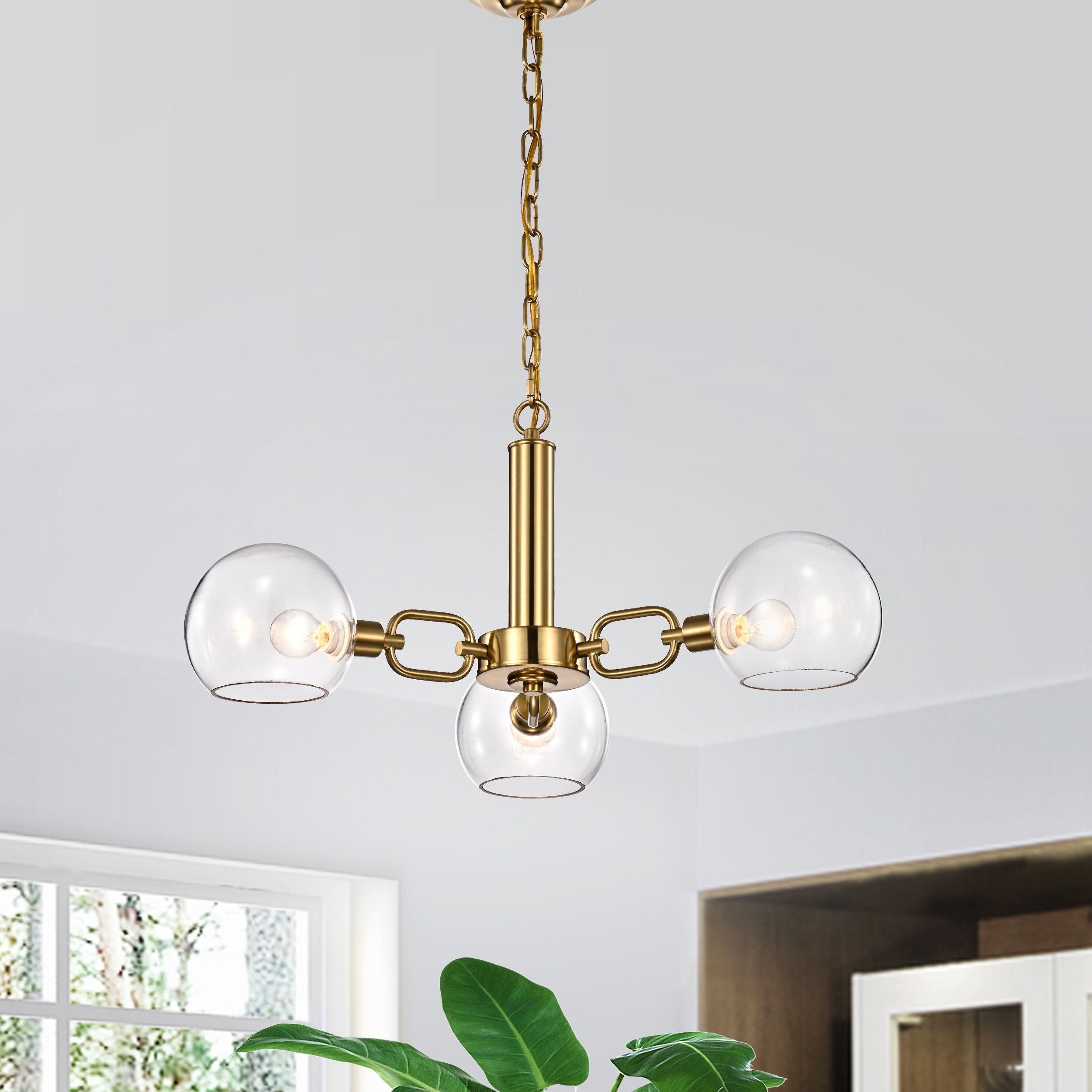 Everly Quinn 3 - Light Sputnik Modern Linear LED Chandelier - Wayfair ...