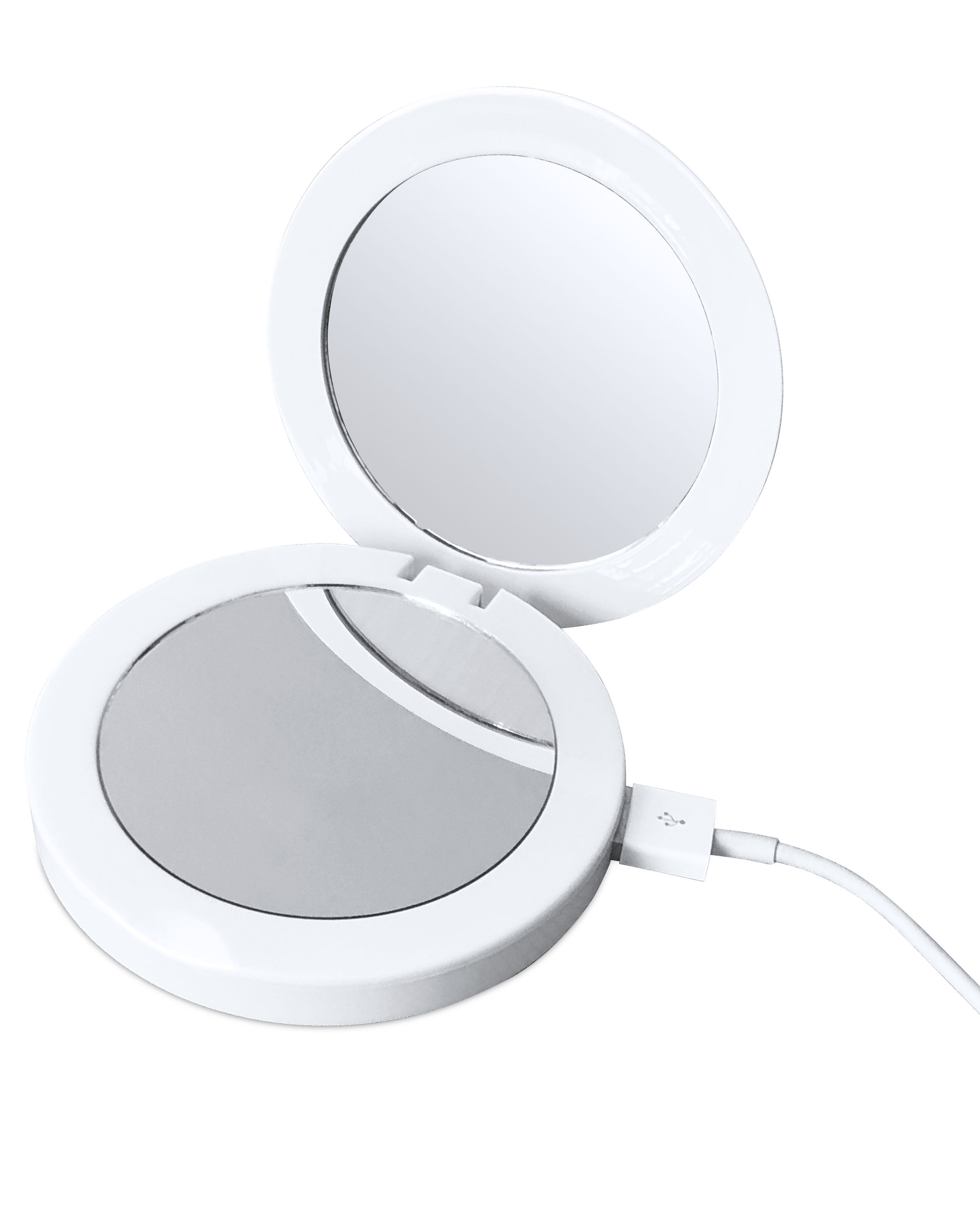 Nubrilliance LED Lighted Magnifying Compact Mirror | Wayfair