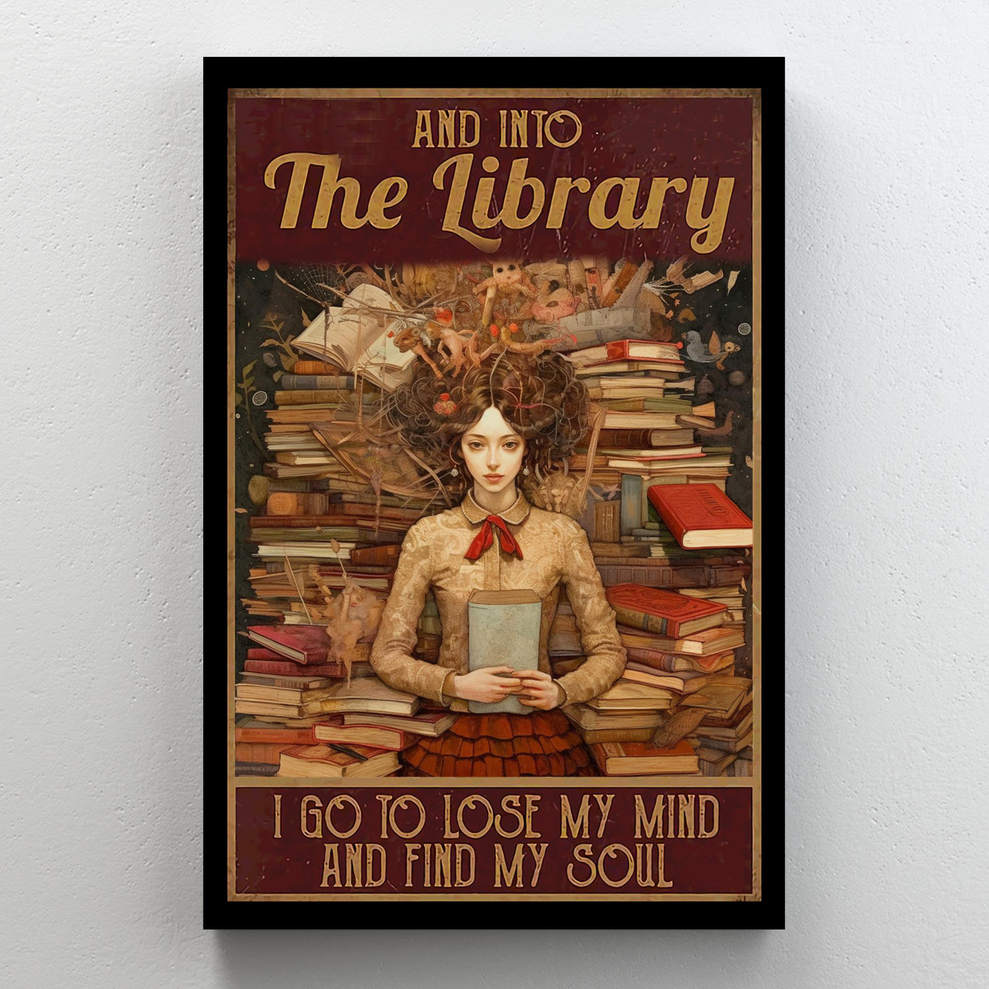 Trinx And Into The Library I Go On Canvas Graphic Art | Wayfair