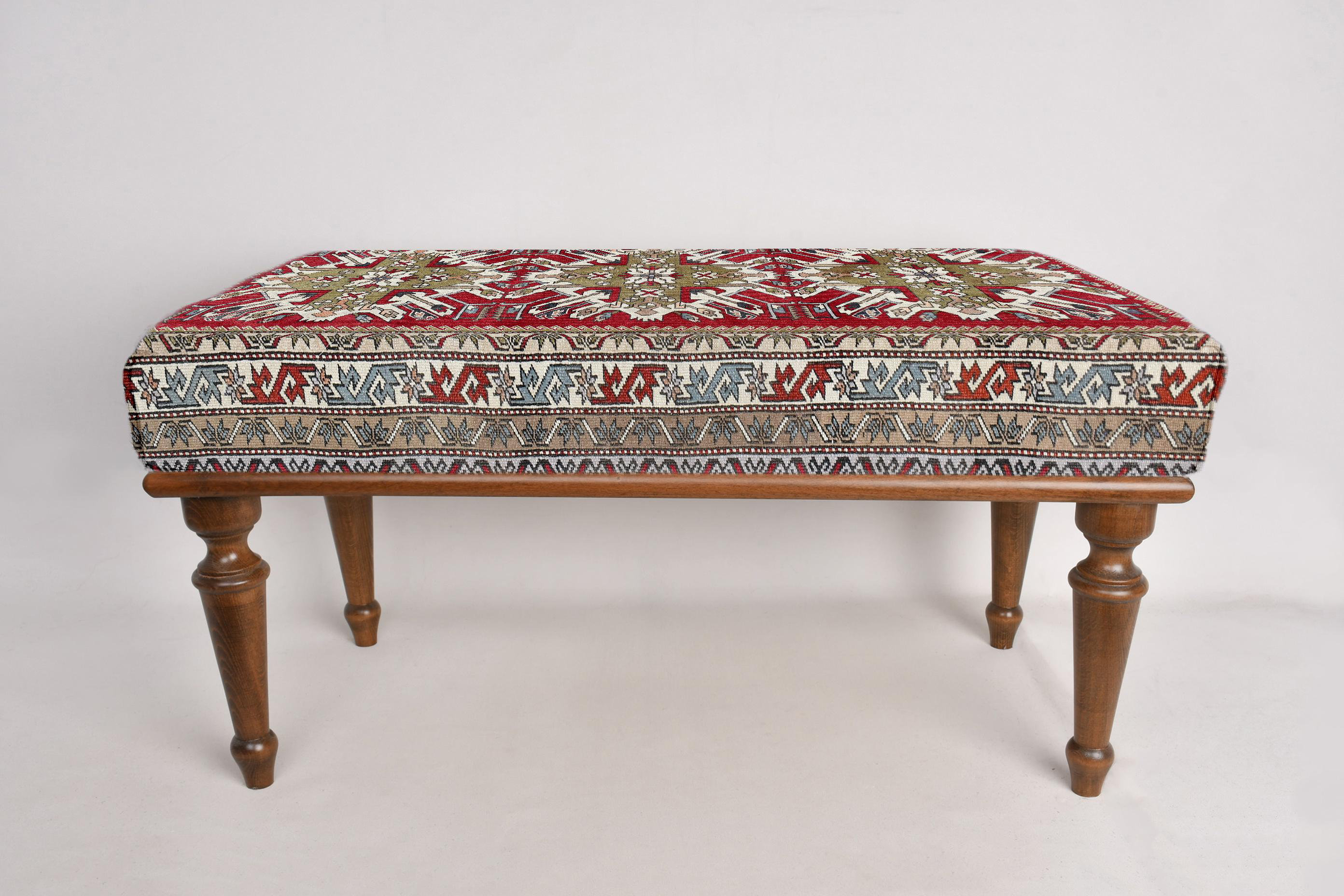 Dakota Fields Kilim Desing Bench, Ethnic Pattern Bench, Ottoman Bench ...