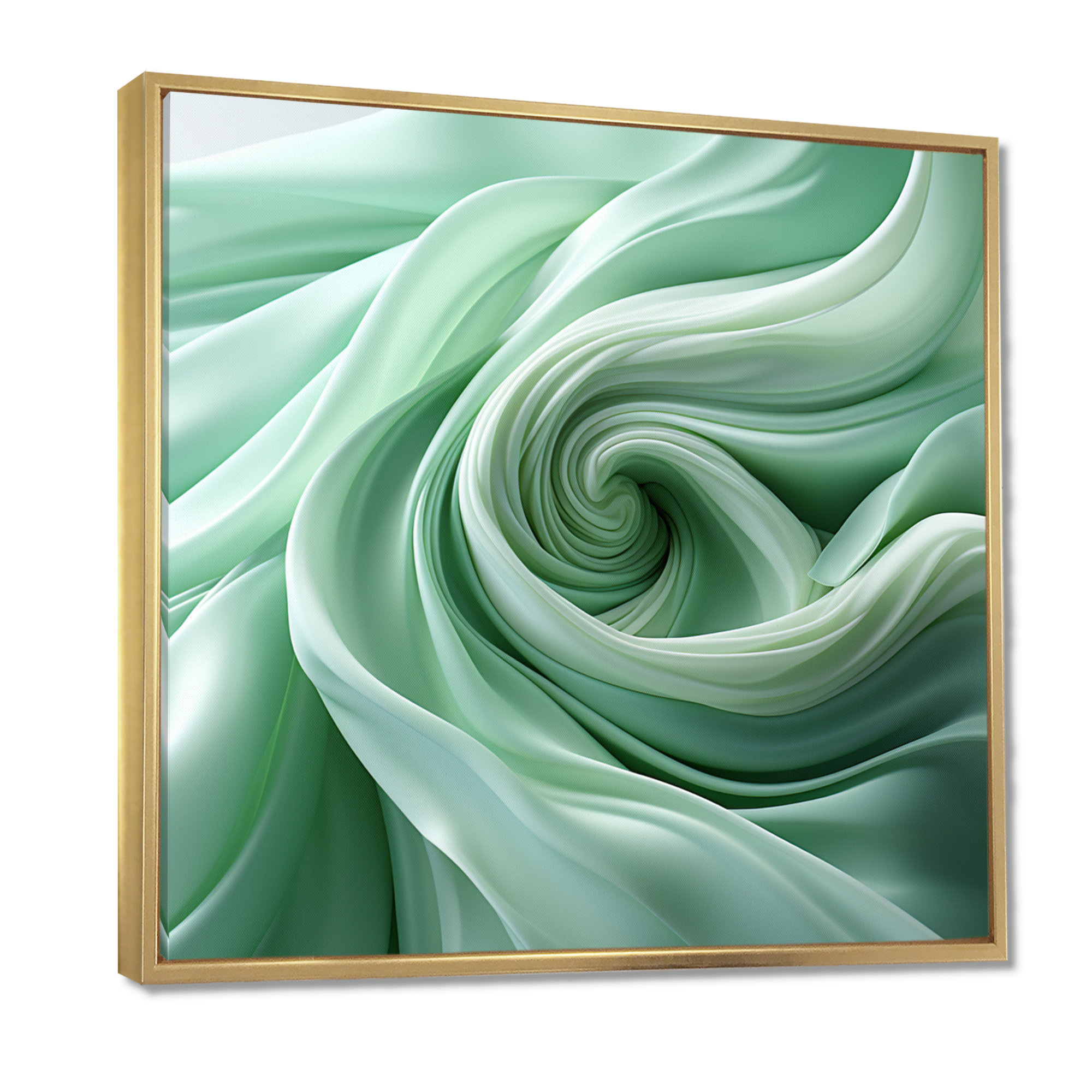 Wrought Studio Green Soft Fractal Spirals II - Abstract Spirals Wall ...