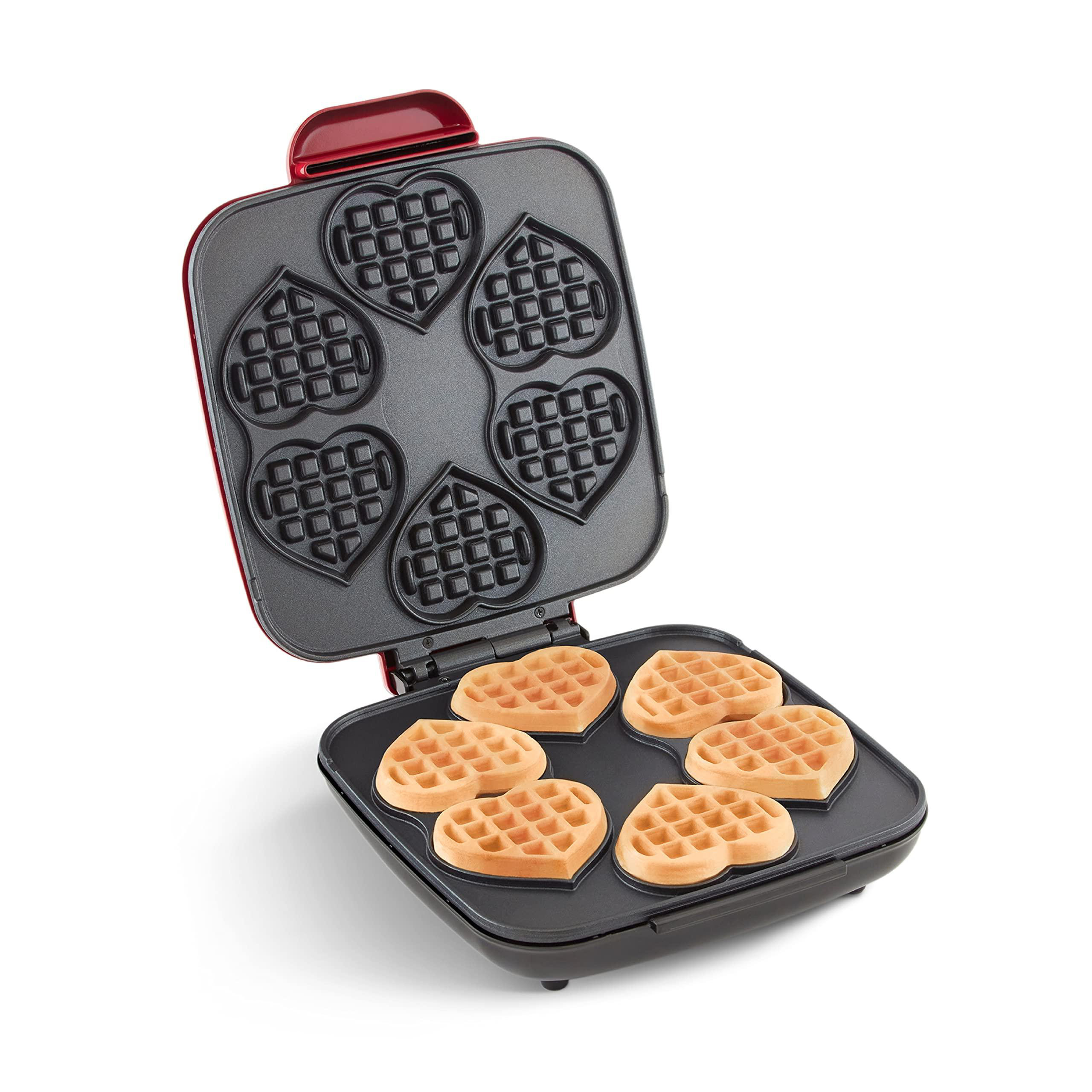 UZOPAL Multi Mini Heart Waffle Maker: Six 3-Inch Heart-Shaped Waffles ...