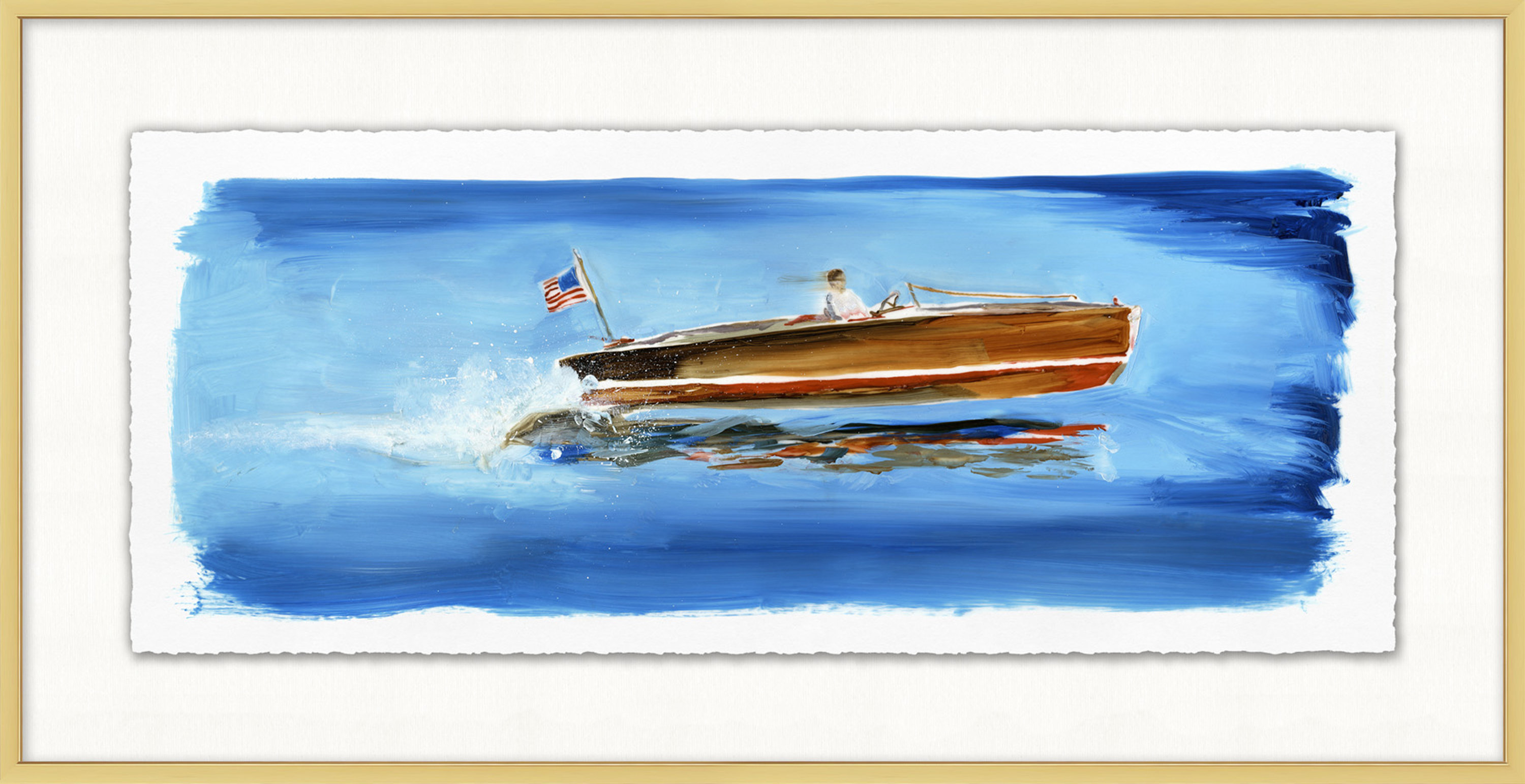 Wendover Art Group Wooden Speed Boat - Picture Frame Painting | Wayfair