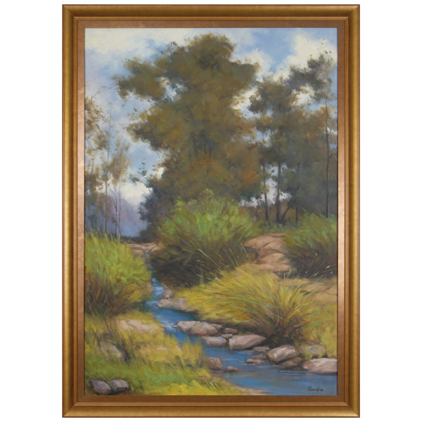 The Natural Light Vaughn Rocky Creek Framed by Vaughn Painting | Wayfair