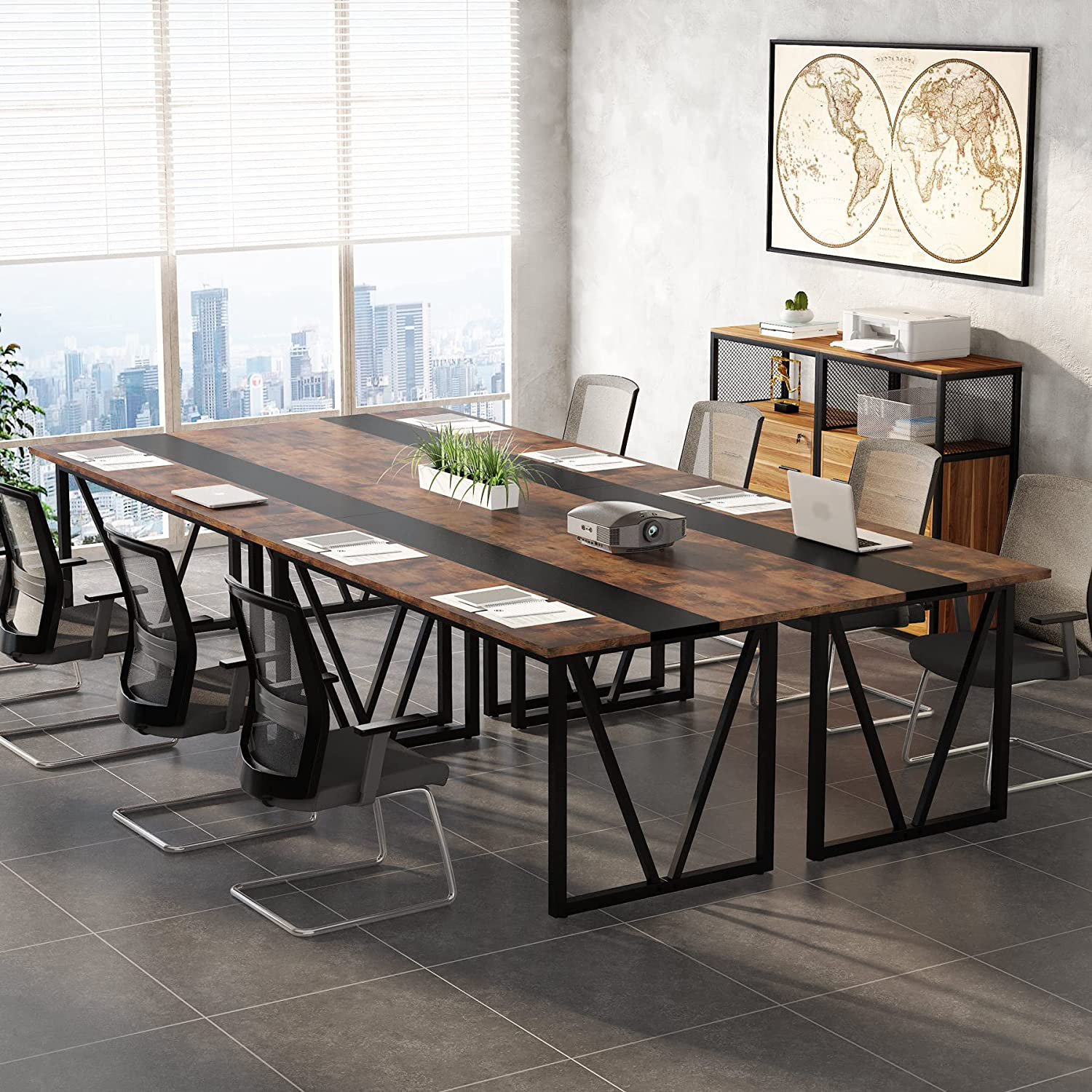 Inbox Zero Auberon Rectangular Conference Table 6Ft & Reviews | Wayfair