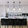 Wrought Studio™ Nils 1-Light Clear Glass and White Glass Shades Mini ...