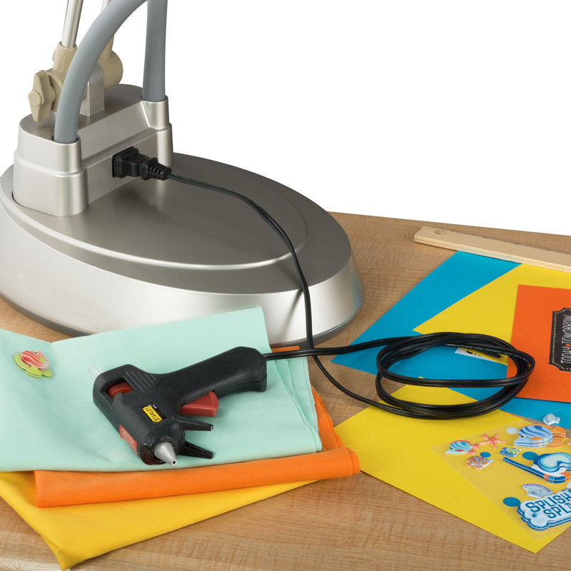 OttLite Ultimate 3-in-1 Craft Lamp, Built-in Outlet, Adjustable Neck ...