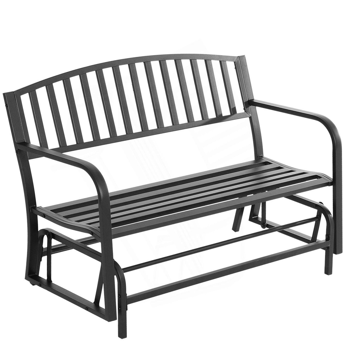 House of Hampton® Outdoor Glider Bench, Glider Bench With Armrests ...