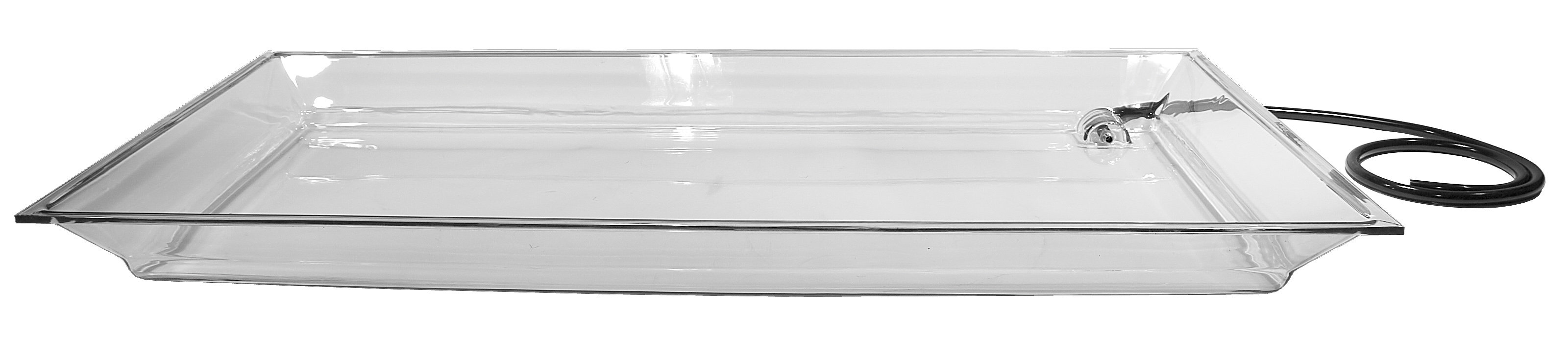 Cal-Mil Clear Acrylic Rectangular Ice Pan with Drainage Hose For Ice ...