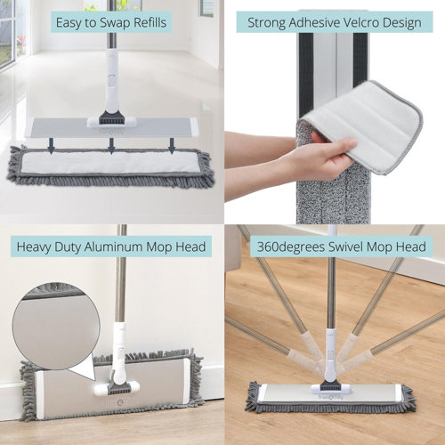 True & Tidy Heavy Duty Wet and Dry Sweeper Mop & Reviews | Wayfair