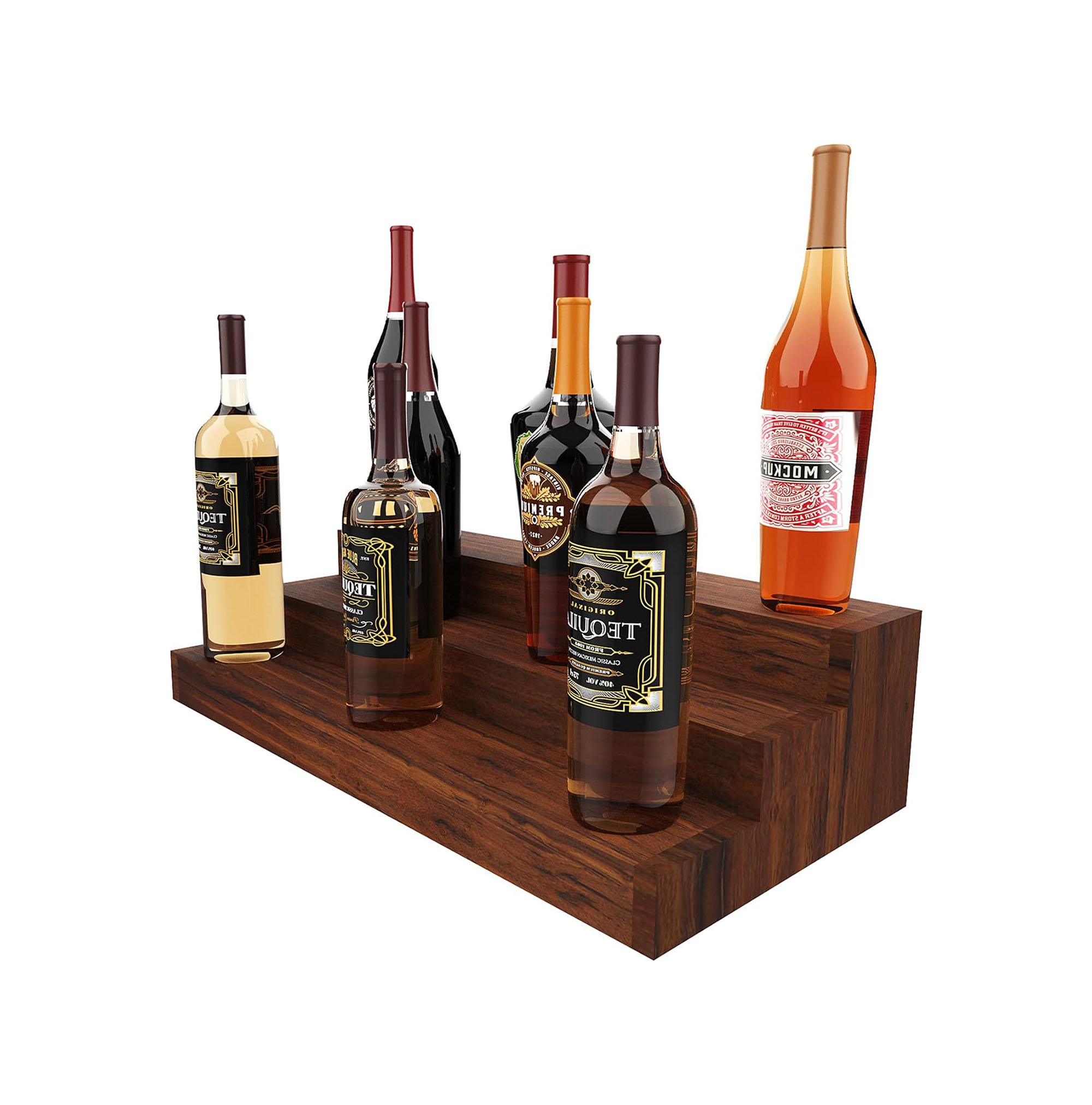 Loon Peak® 24 Inch 3 Tier Liquor Bar Bottle Display Shelf, Holds 18 ...