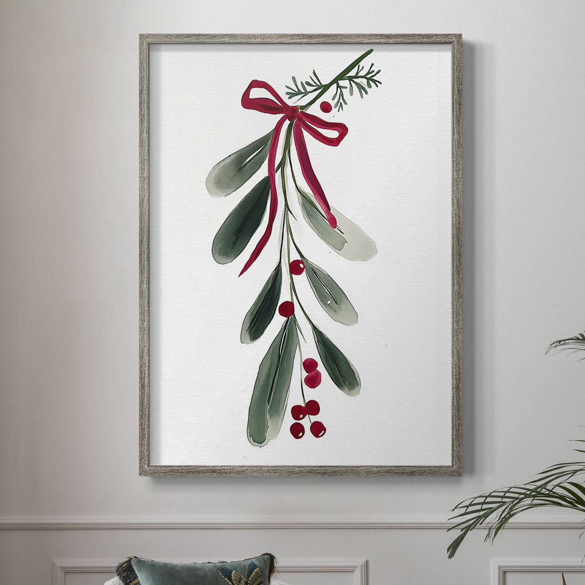 The Holiday Aisle® Christmas Holiday Art CXXV Framed Print - Solid Wood | Wayfair