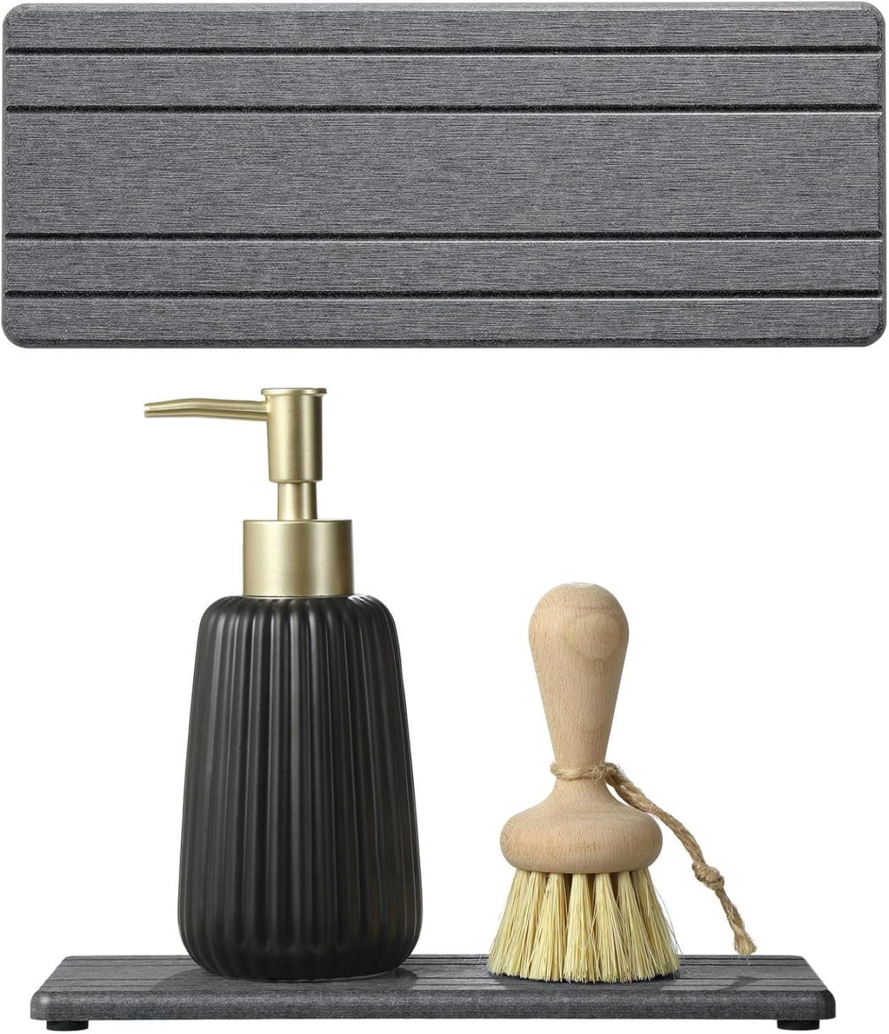 Latitude Run® Absorbing Stone Drying Tray Mat For Bathroom Sink ...