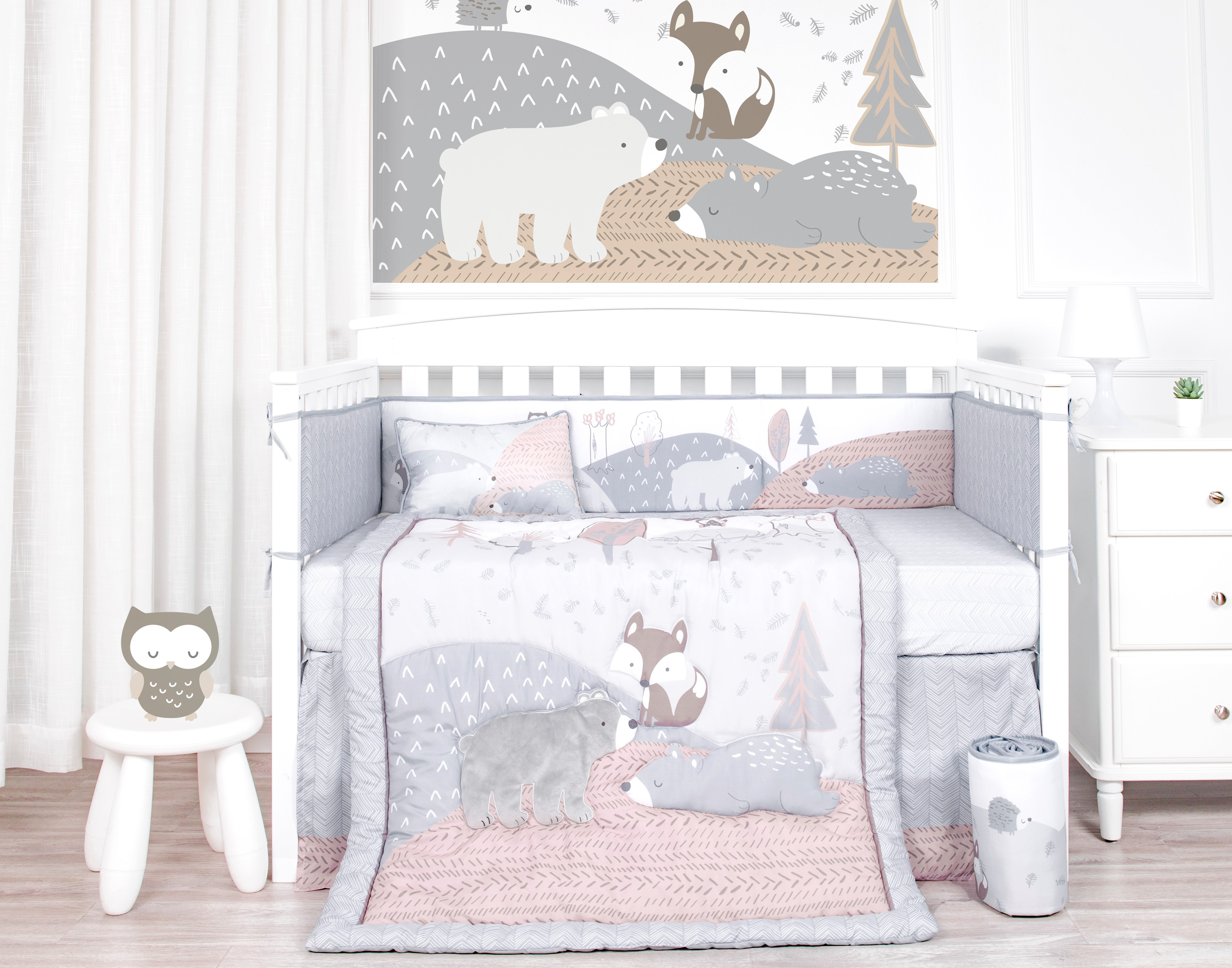 Harriet Bee Mccandless Forest Bear in Mind 4 Piece Crib Bedding Set ...