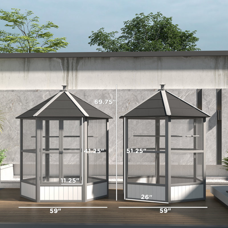 hexagonal aviary extension