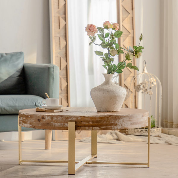 Millwood Pines Arshveer Coffee Table Round Coffee Table Center Table ...