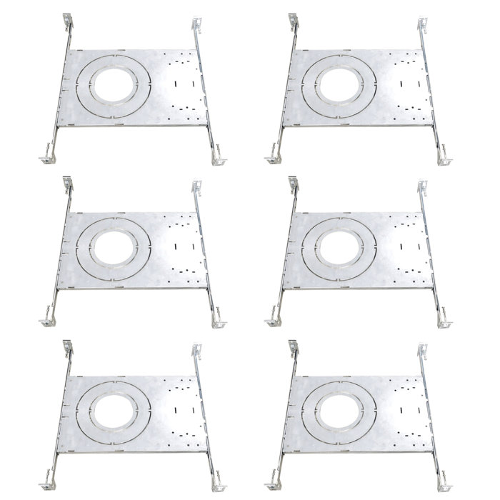 MW LIGHTING 6 PK New Construction Recessed Lighting Mounting Plate for ...