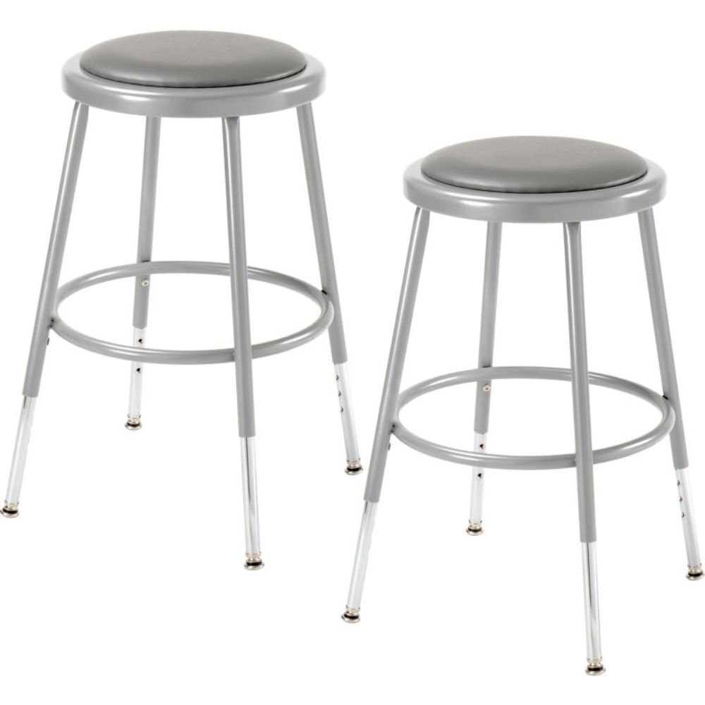 Interion Adjustable Height Ergonomic Industrial Stool with Footring ...