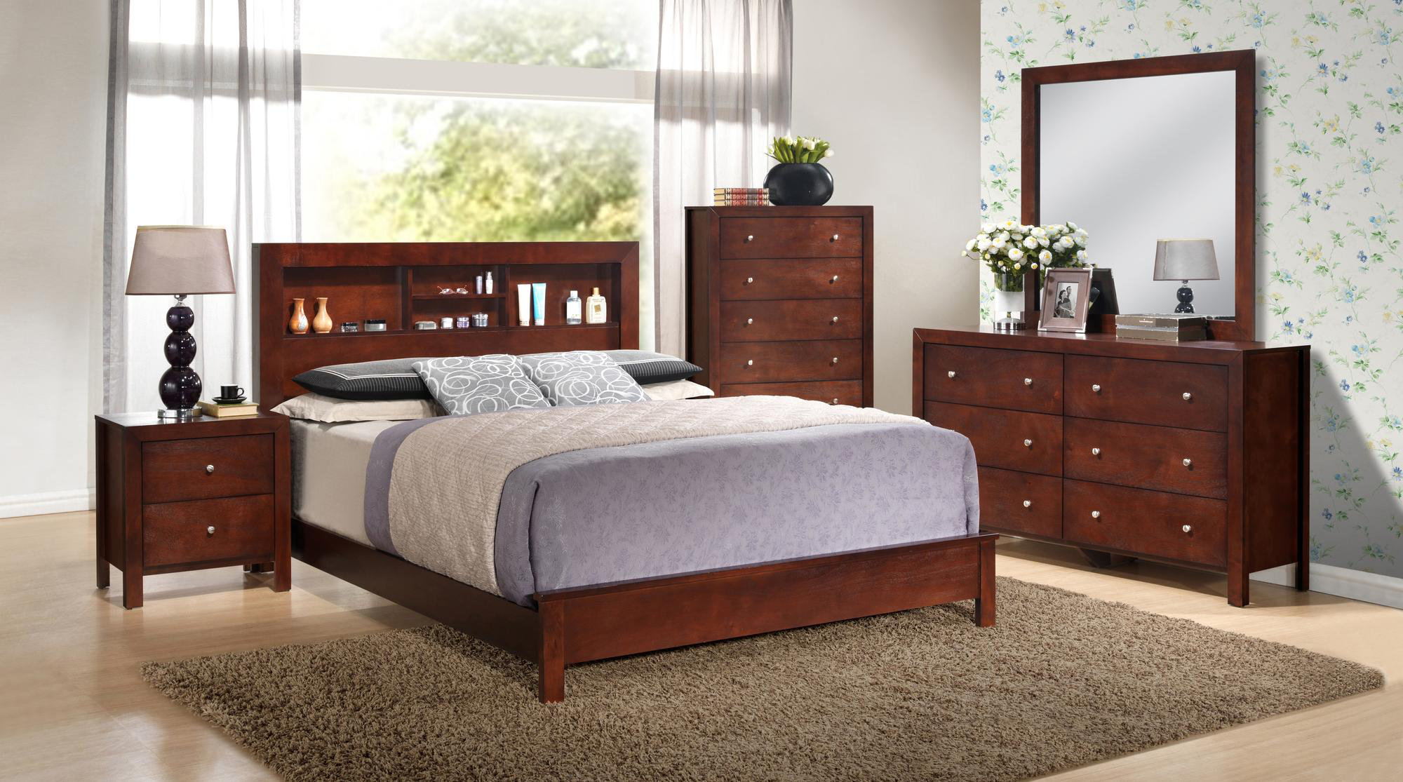 Latitude Run® Transitional Cherry Full Bed For Timeless Elegance | Wayfair