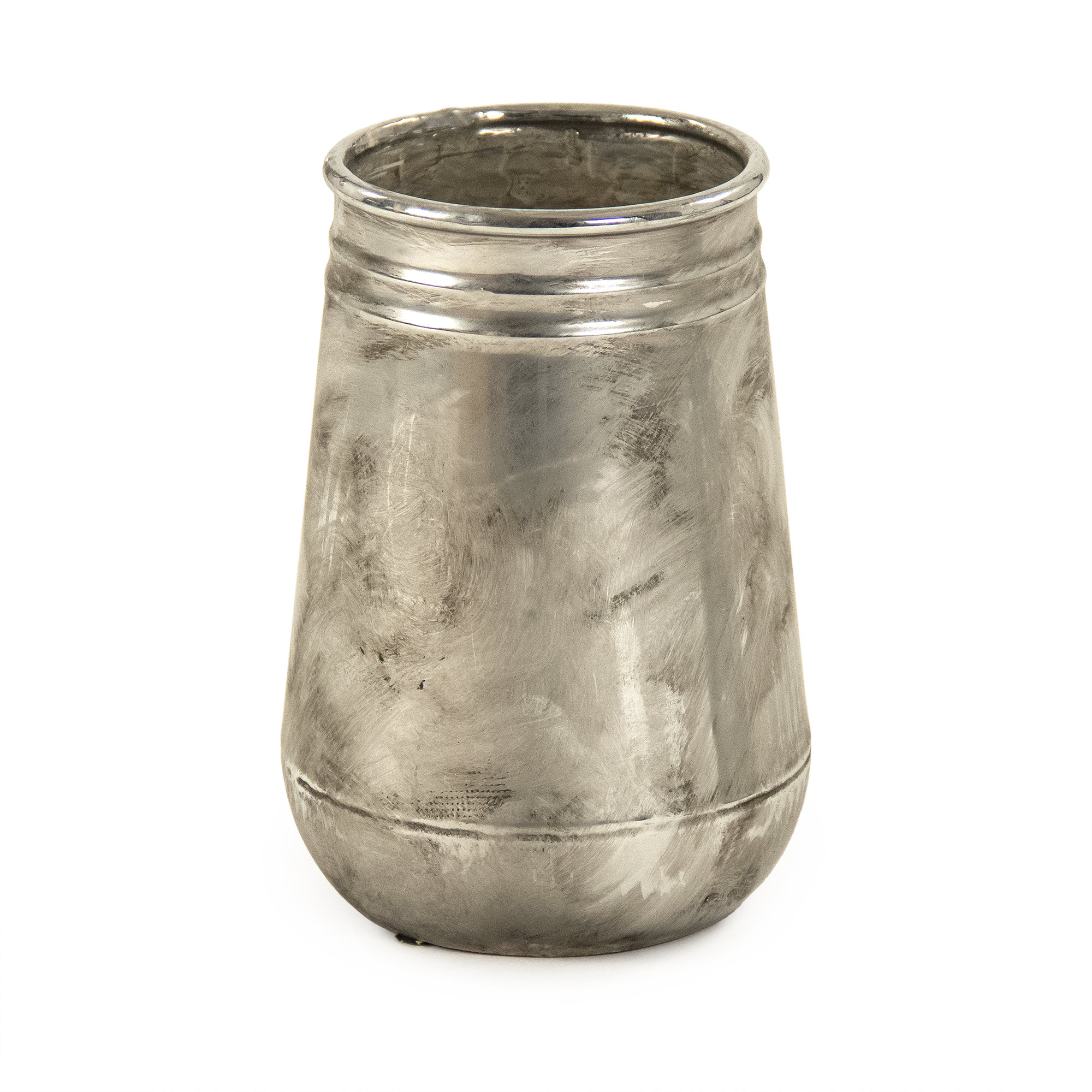 Gracie Oaks Fernado Distressed Metallic Vase | Wayfair